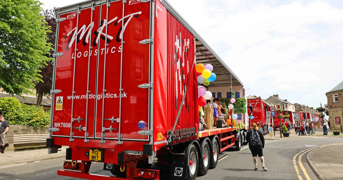 MKT Logistics trailers support the Colne Gala | TIP Group